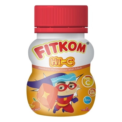 FITKOM, Curvy Tablet Jeruk 21s | Watsons Indonesia