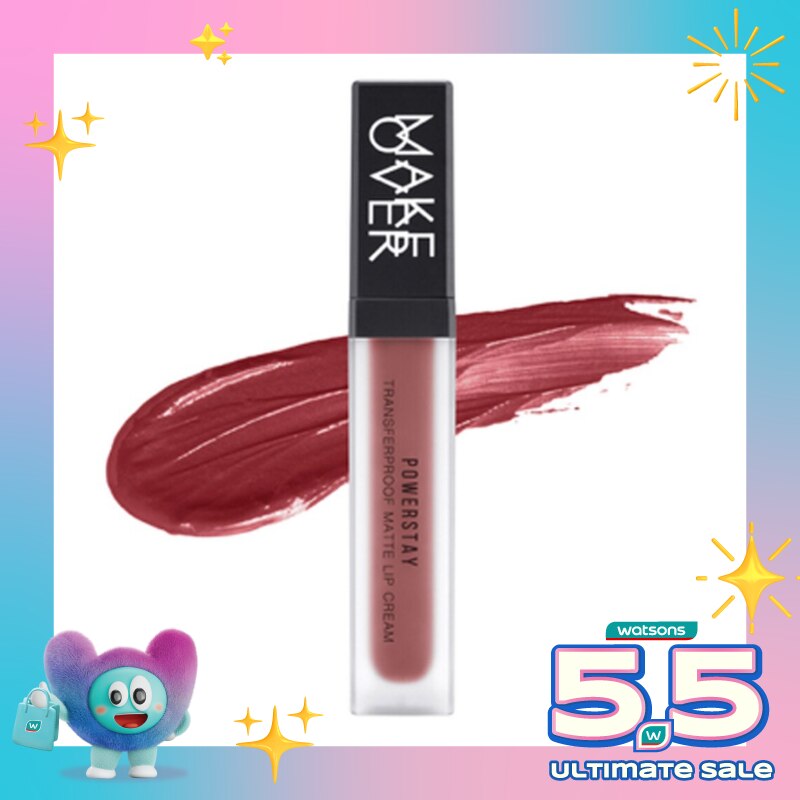 MAKE OVER, Powerstay Transferproof Matte Lip Cream B06 Powerfull 7g ...