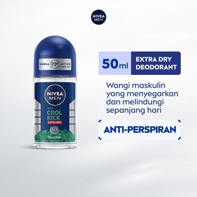 NIVEA, Nivea Men Cool Kick Freezy Green Deo Roll On 50ml | Watsons ...