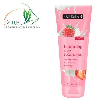 FREEMAN, Freeman Hydrating Strawberry Milk Body Sugar Scrub 175ml ...