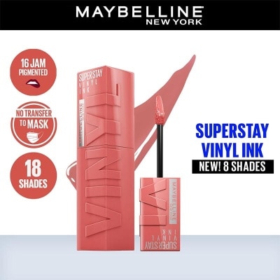 MAYBELLINE, Superstay Vinyl Ink Tint Lip 100 Charmed | Watsons Indonesia