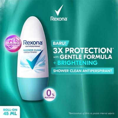 REXONA, Women Deodorant Anti-Perspirant Roll On Shower Clean 45ml ...