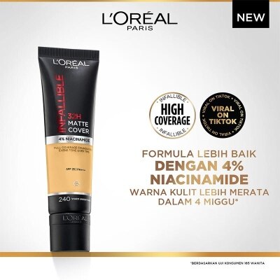 L'OREAL, L'OREAL INFA 32H MAT COV FDT 240 | Watsons Indonesia