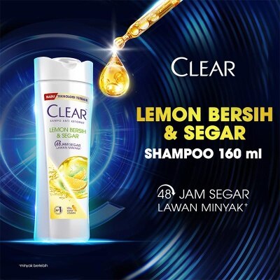 CLEAR, Clear Shampoo Anti Ketombe Fresh Cool Lemon 160Ml | Watsons ...