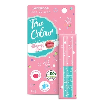 WATSONS, Watsons True Colour Blooming Pink Lip Balm 1.7g | Watsons ...