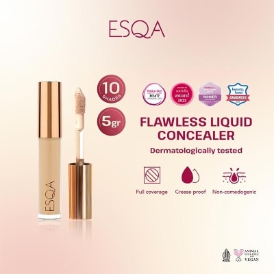 ESQA, Esqa Flawless Liquid Concealer Biscuit 5g | Watsons Indonesia