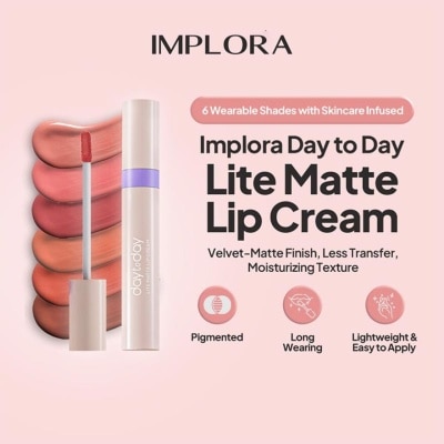 IMPLORA, IMPLORA DTD LITE LIP CRM MAT 02 CHERISH | Watsons Indonesia