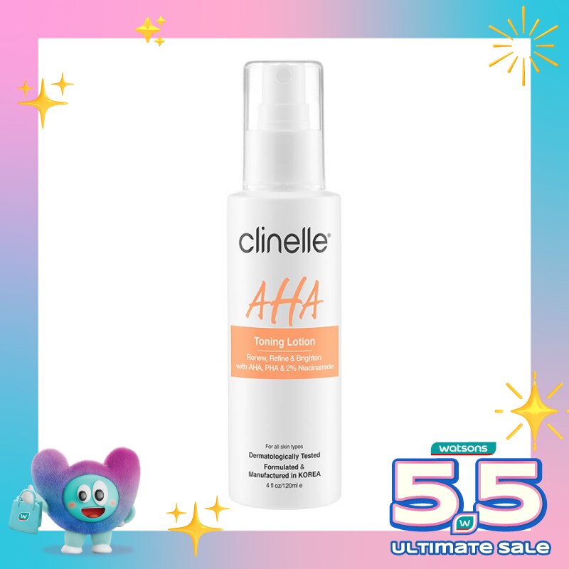 CLINELLE, Clinelle AHA Toning Lotion 120ml | Watsons Indonesia