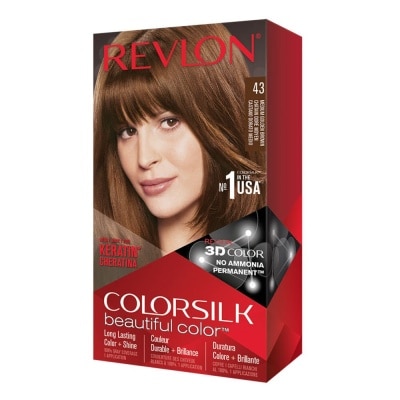 REVLON, Colorsilk Beautiful Color (Hair Color) Medium Golden Brown 43 ...