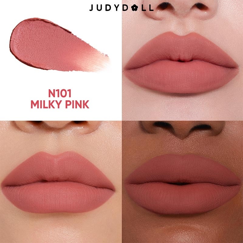 JUDYDOLL, Cushion Matte Lock Lip Cream N101 - Milky Pink 2.6ml ...