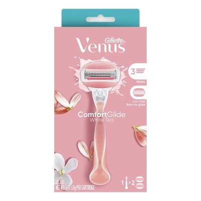 GILLETTE, Venus Comfortglide White Tea Razor + Cartridge 3 Mata Pisau ...