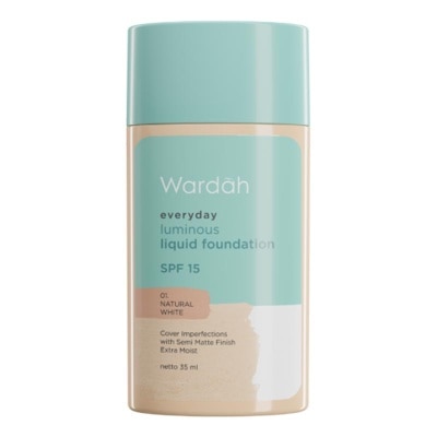 WARDAH, Wardah Everyday Luminous Liquid Foundation 01 Natural White ...